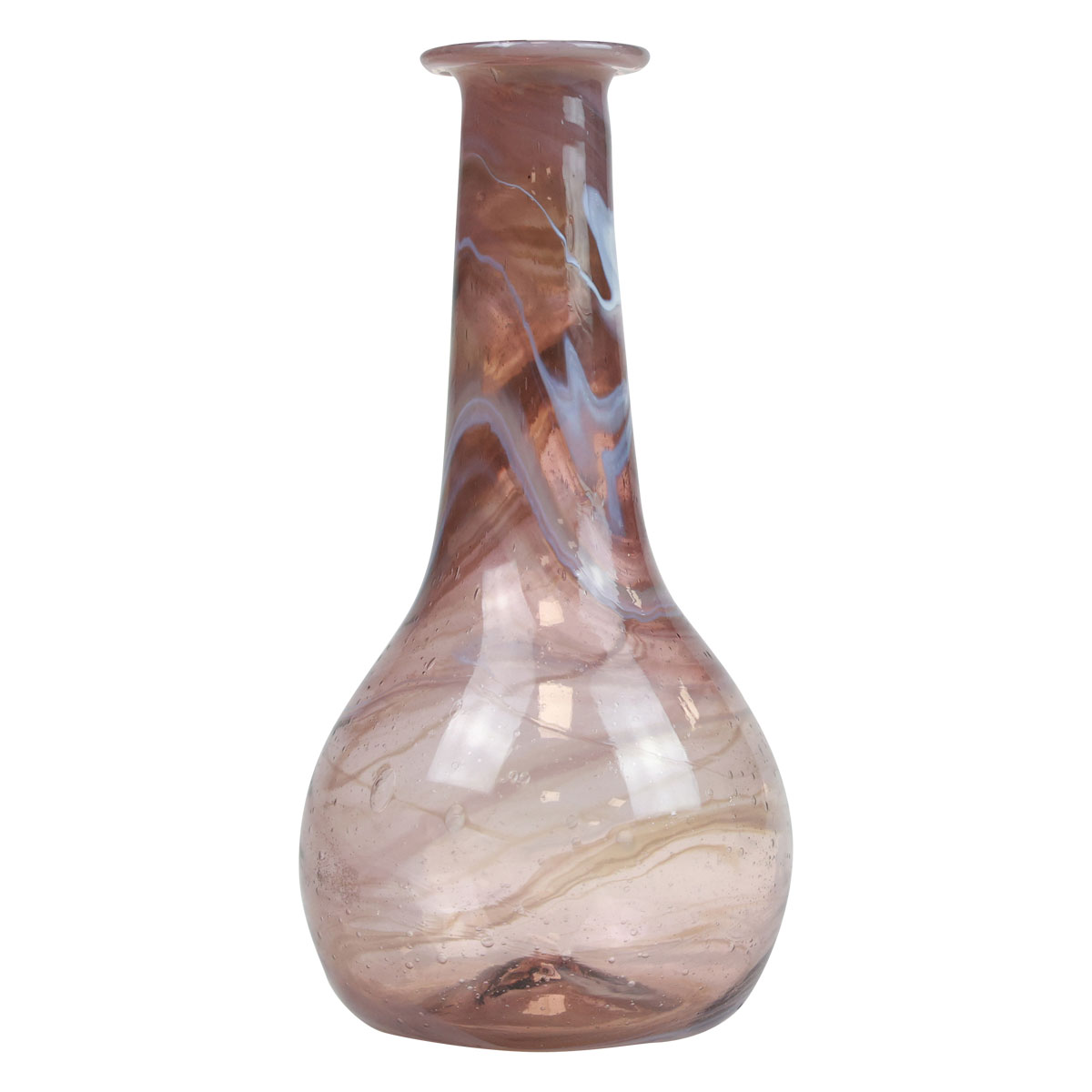 Floristik24.it Mini vaso da fiori in vetro viola Ø7,5 cm H15 cm