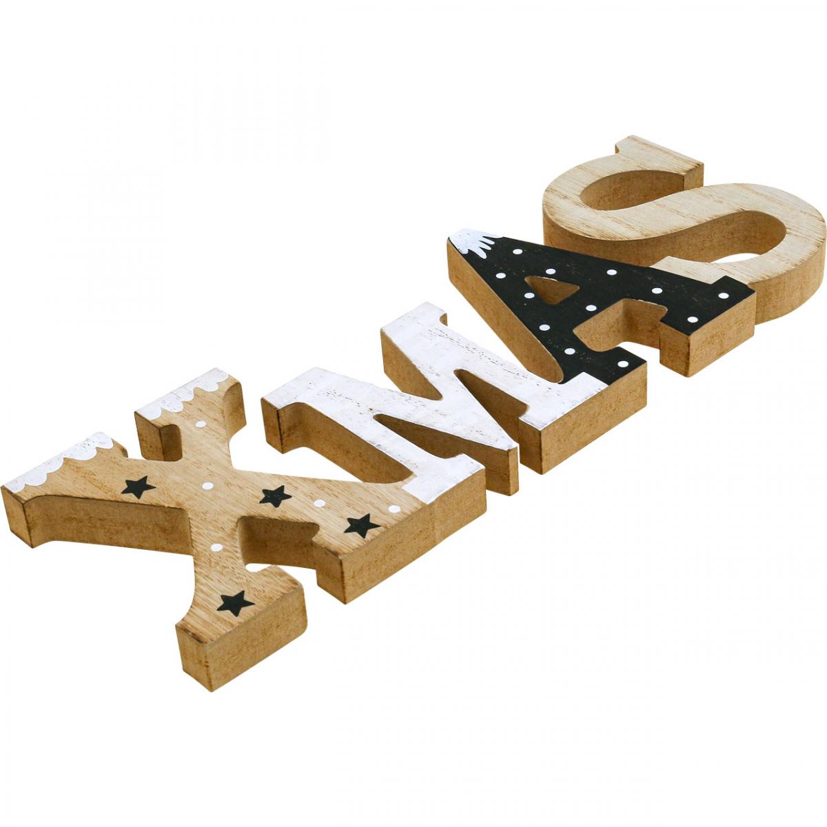 Floristik24.it Scritta XMAS in legno in piedi scritta in legno natura ...